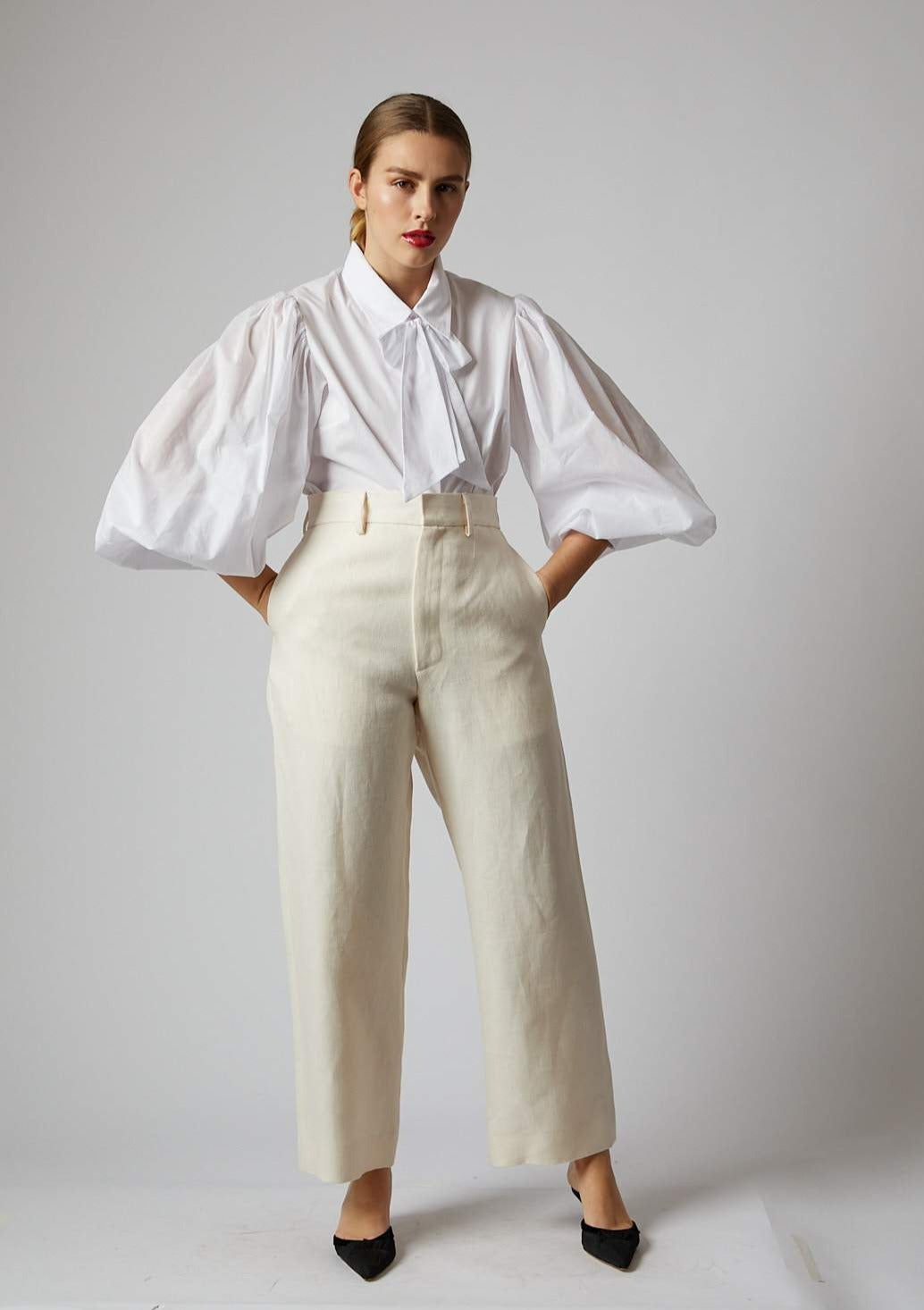 Daphne Pant - Frida Suit Separates - Linen – Behida Dolić Millinery