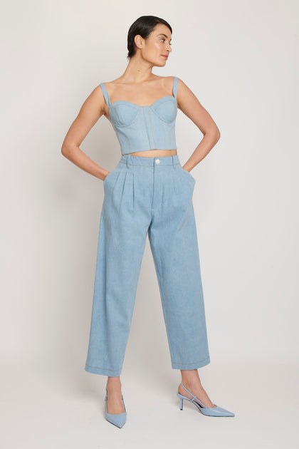Cassie Pants - Denim – Behida Dolić Millinery